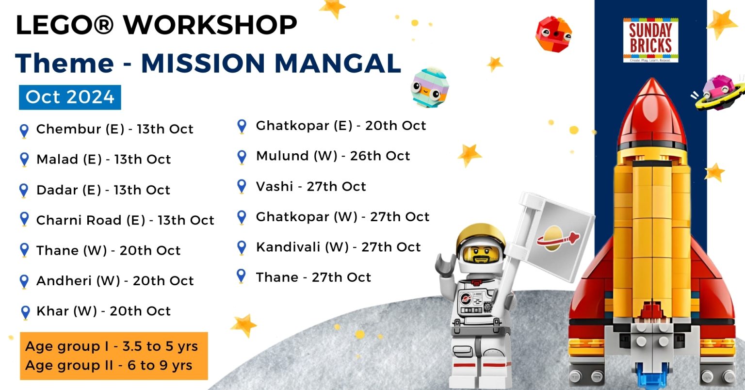 LEGO® Mission Mangal - Mumbai - Sunday Bricks - Workshops with LEGO® in ...