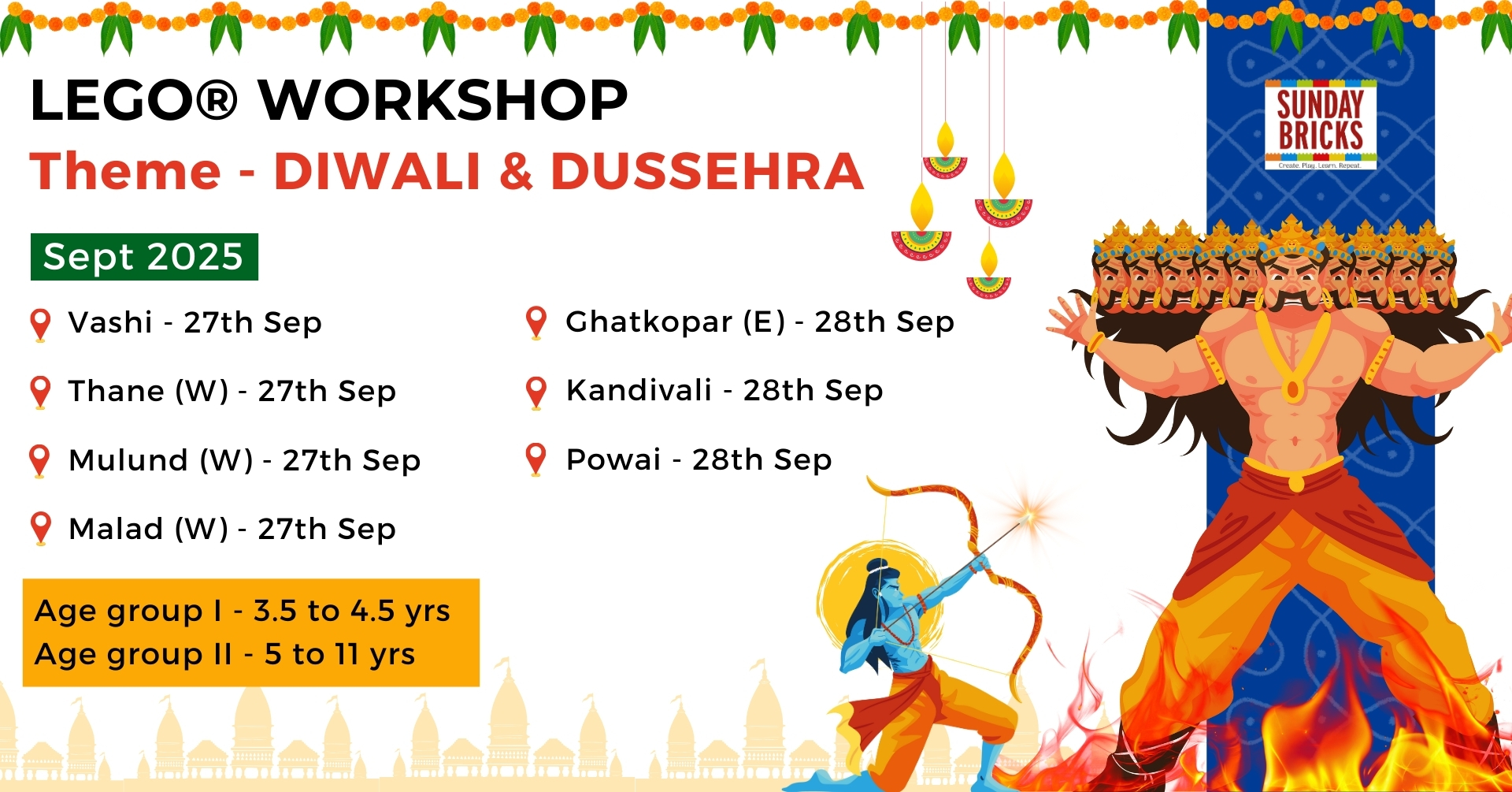 LEGO® Diwali & Dussehra Workshop - Sunday Bricks - Workshops with LEGO ...